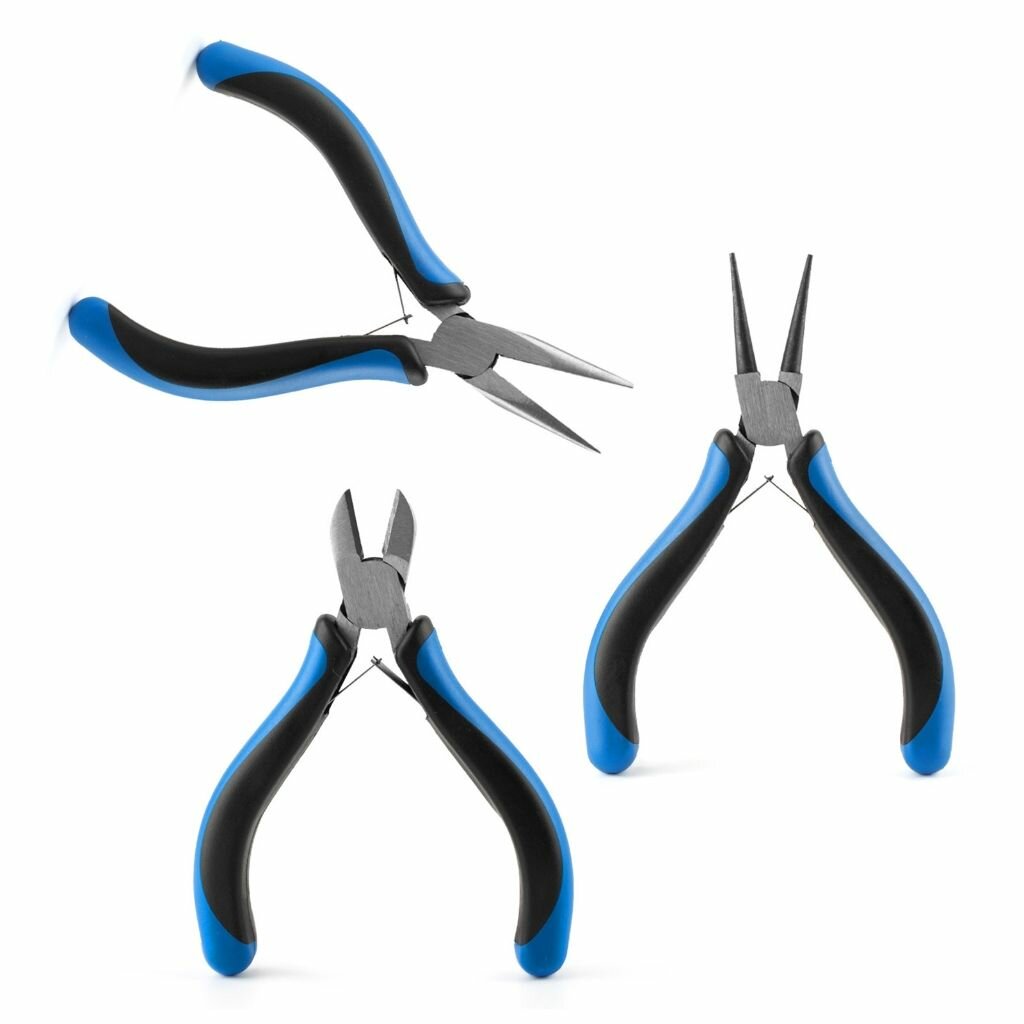 Набор из 3 плоскогубцев для ювелирных изделий, незаменимого инструмента рукоделия, резки круглого носа, подходящего изготовления ожерелья, браслета