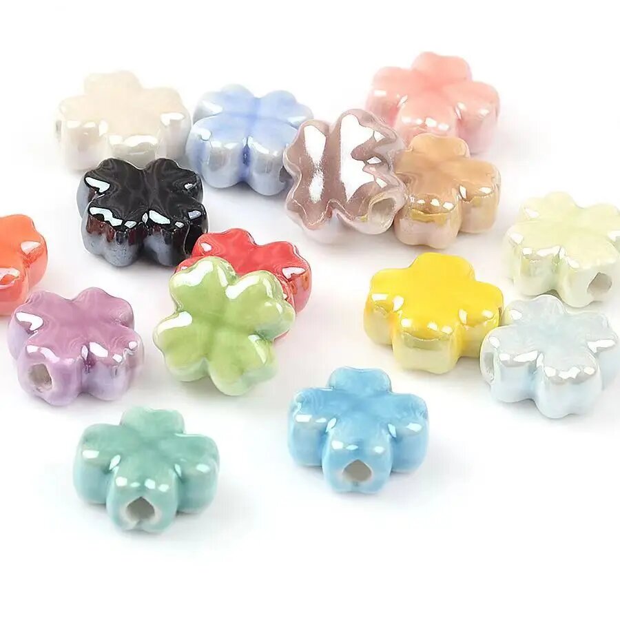 YoZuSmily керамические бусины с клевером