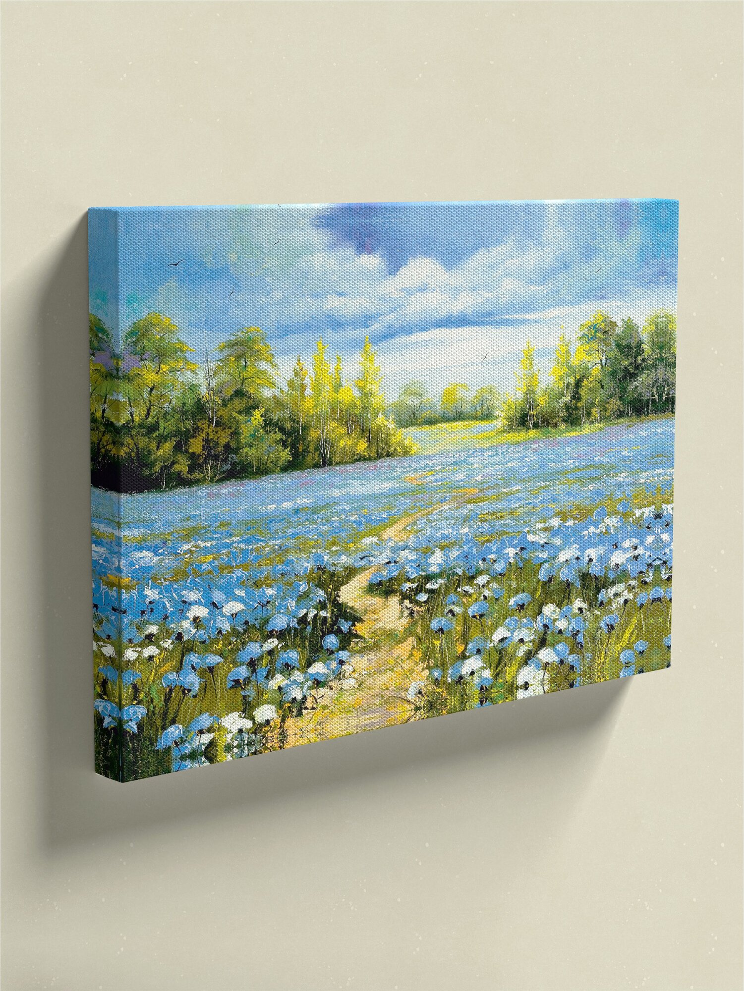 Картина горизонтальная на стену, Полевые цветы, 30х40 см Art IrbisPrint натуральный холст на подрамнике 20 мм