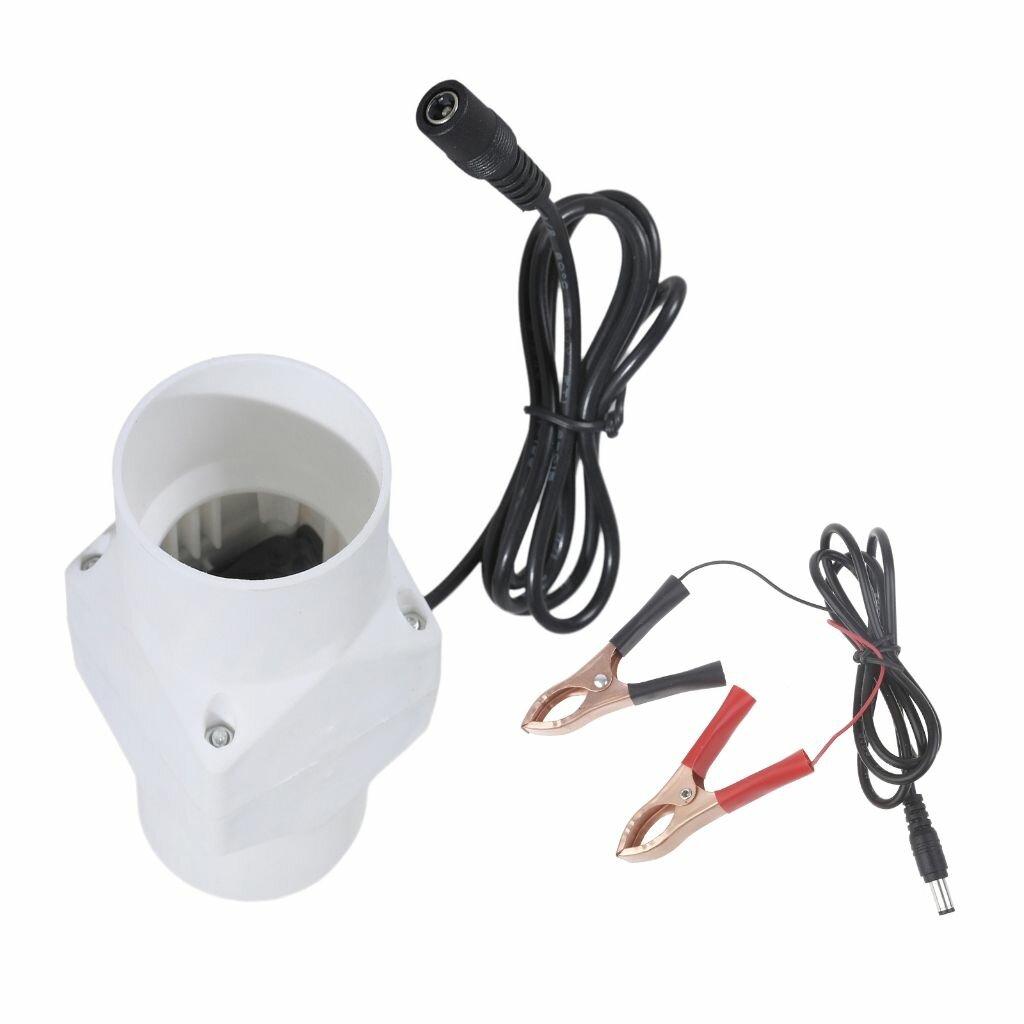 Наружный диаметр 50 мм12 В канальный вентилятор вытяжной вентилятор + зажим для аккумулятора линия питания-46 мм