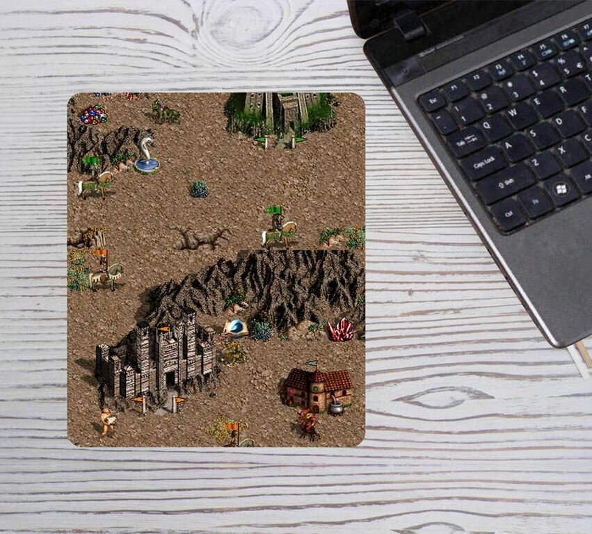 Коврик для мышки игровой 36 на 29 см GOODbrelok Герои меча и магии, Heroes of Might and Magic №2