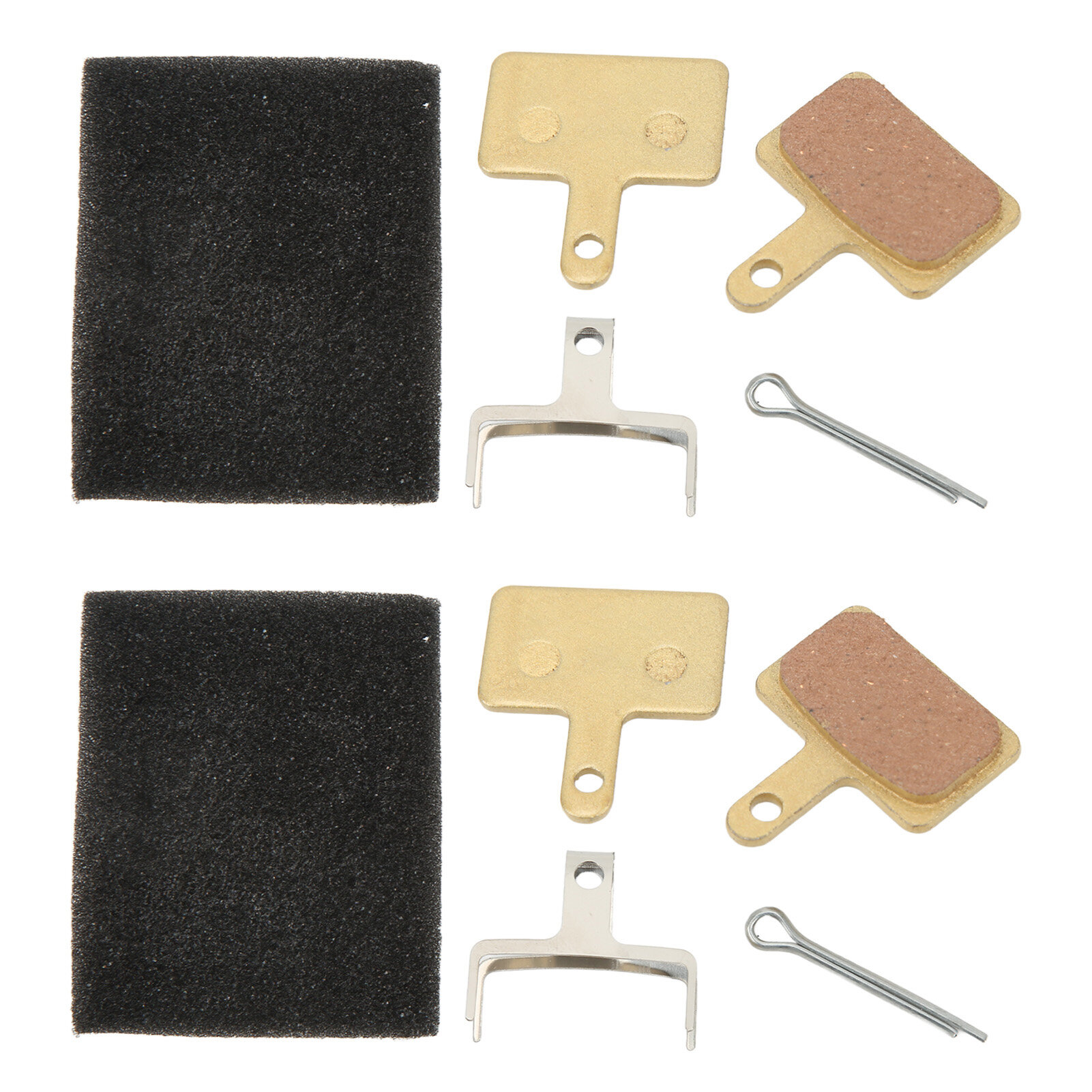 2 пары дисковых тормозных колодок для горного велосипеда, полуметаллические, из смолы, гидравлические тормозные колодки с пружинными штифтами для езды на велосипеде.