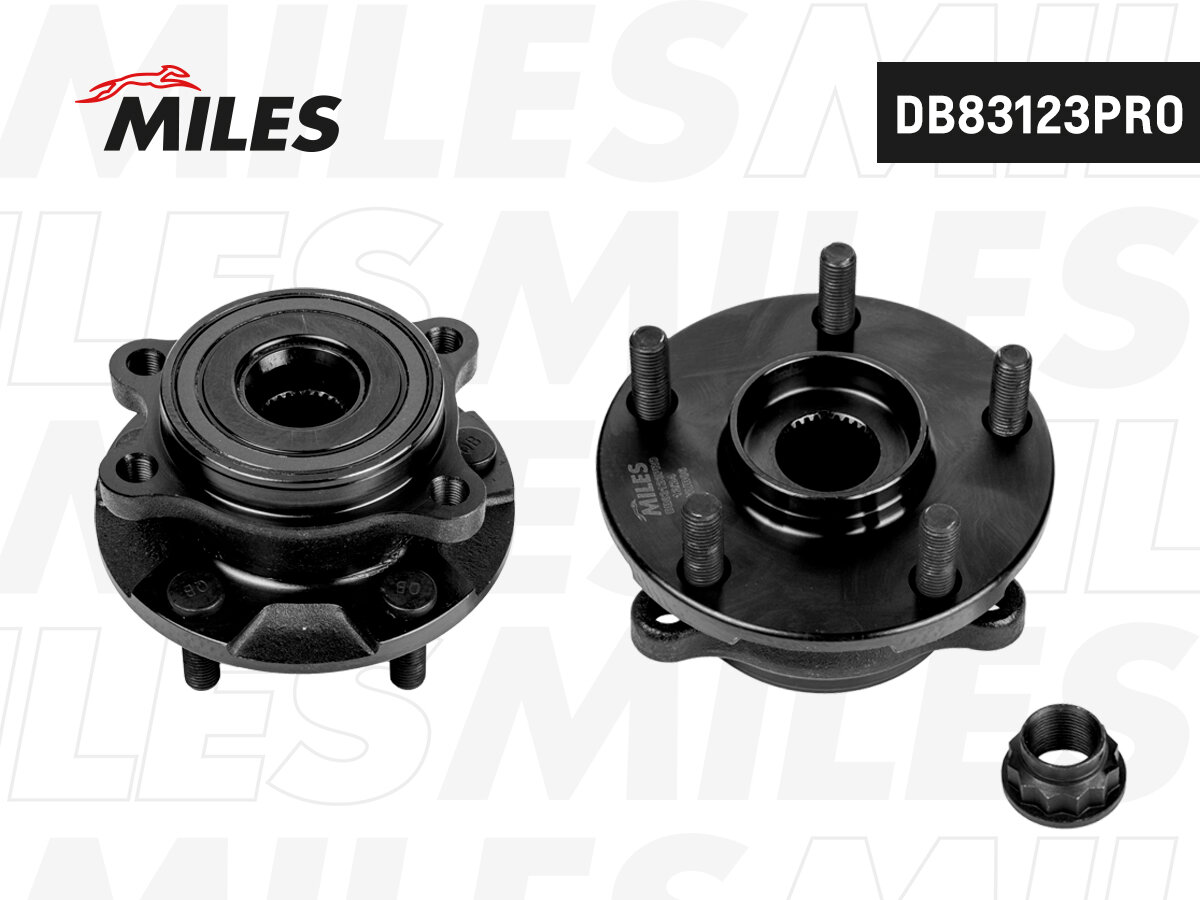 MILES Ступица с подшипником передняя +ABS TOYOTA AURIS I/AVENSIS III T270/COROLLA X/RAV4 IV 06-.