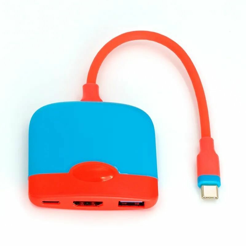 Док-станция для телевизора Nintendo Switch HDMI+USB3.0+PD апельсин