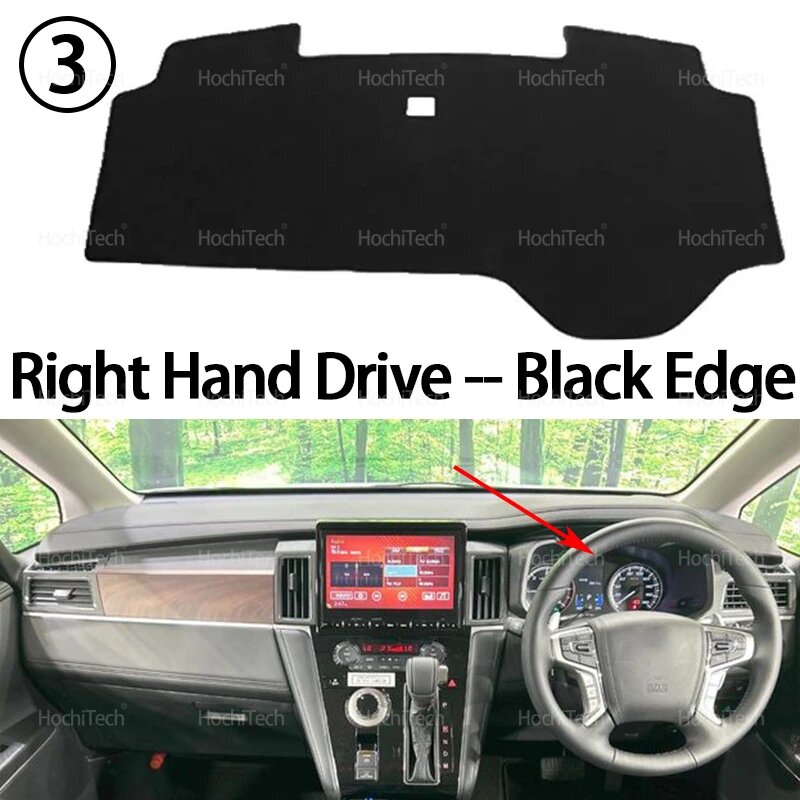 Для Mitsubishi Delica D5 D:5 D-5 5Gen 2019-настоящее время, крышка приборной панели Right Hand Black