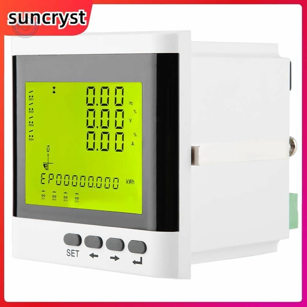 Электрический счетчик трехфазный, многофункциональный измеритель мощности с ЖК-дисплеем и RS485, для контроля энергопотребления и автоматизации