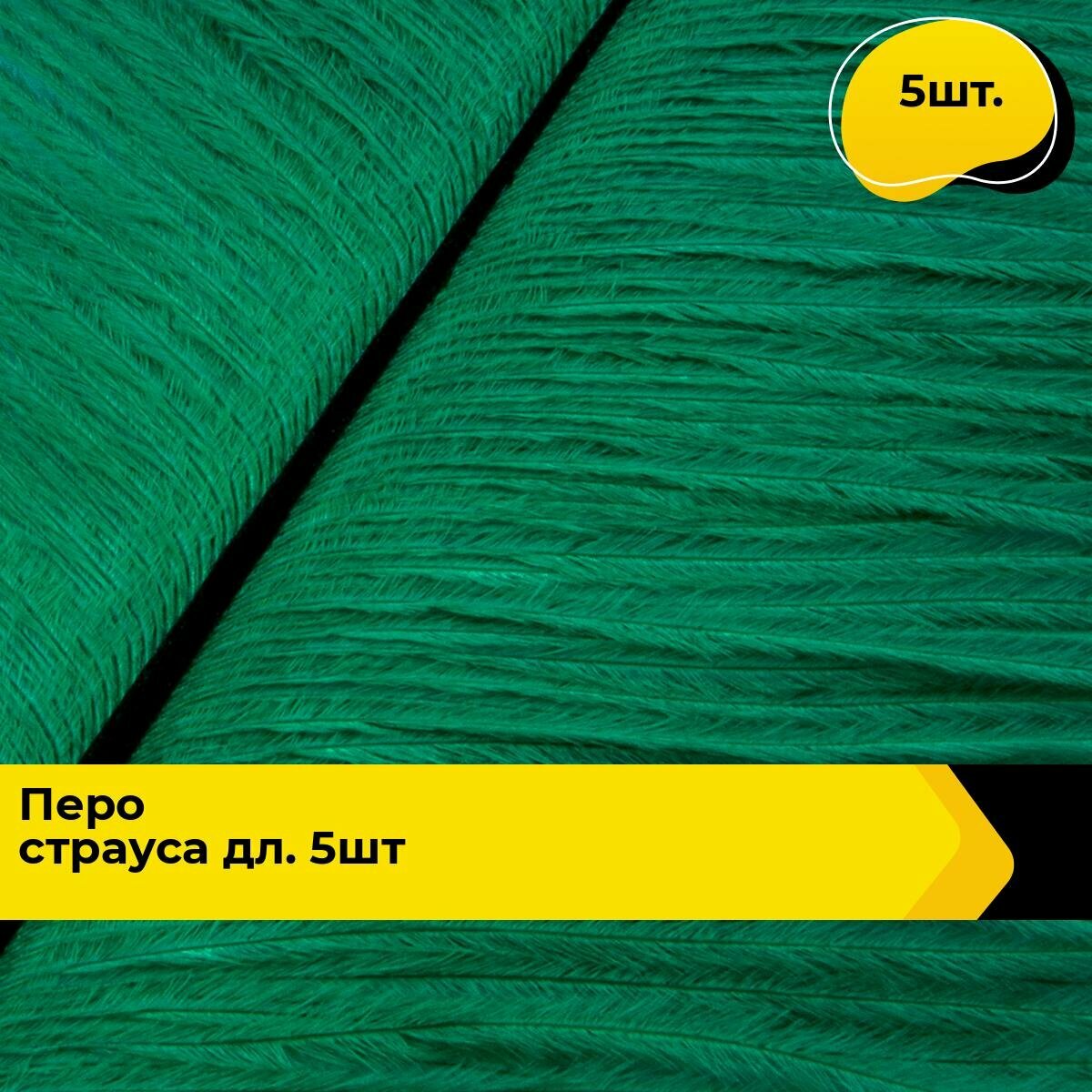 Перья перо для рукоделия и шитья, 5 шт.