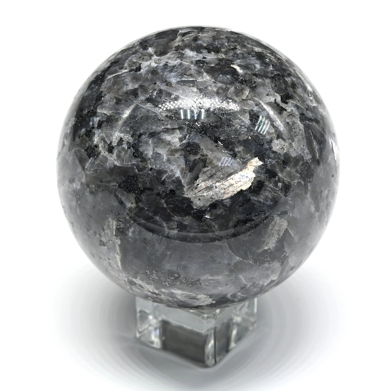 Шар из лабрадора "Ларвикита", диаметр 71мм, 531г .