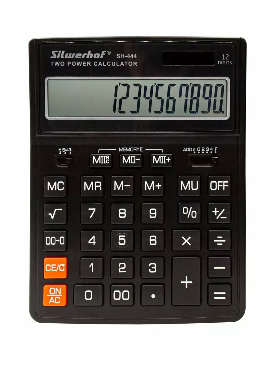 Калькулятор настольный Silwerhof SH-444 черный 12-разр