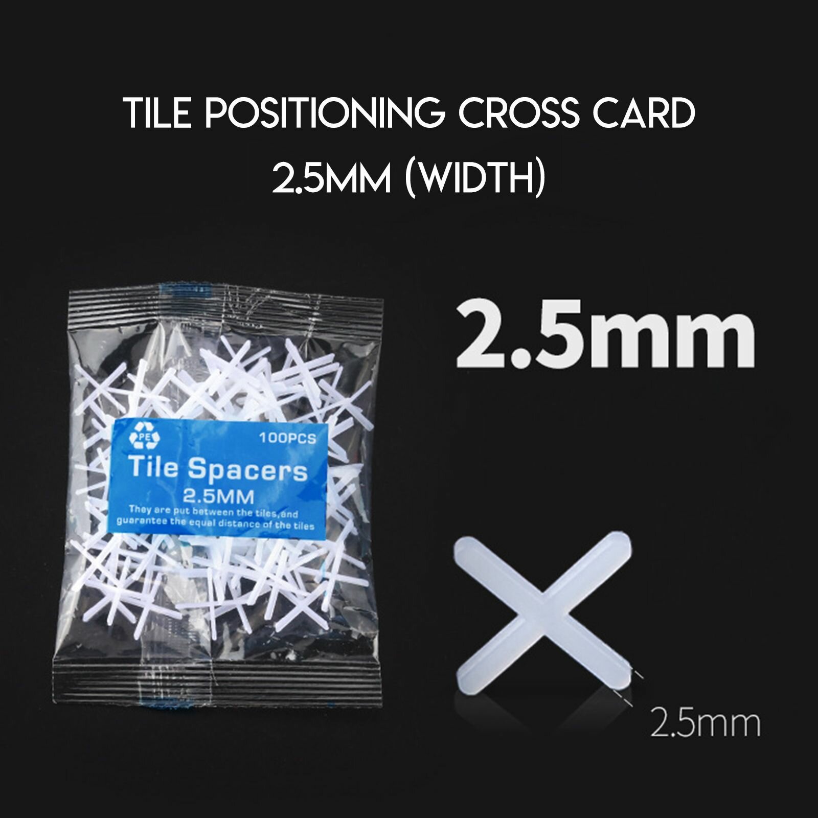 (90-100 зерен 2,5 мм) Керамическая плитка пластиковый крест