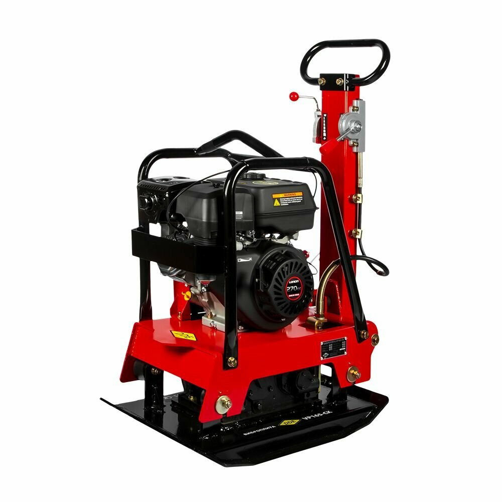 Виброплита VP165-СK (дв. Loncin 9.0 л. с. плита 710 450 мм до 400 кв. м/час 170 кг гл. упл. 60 см колеса) штDDE