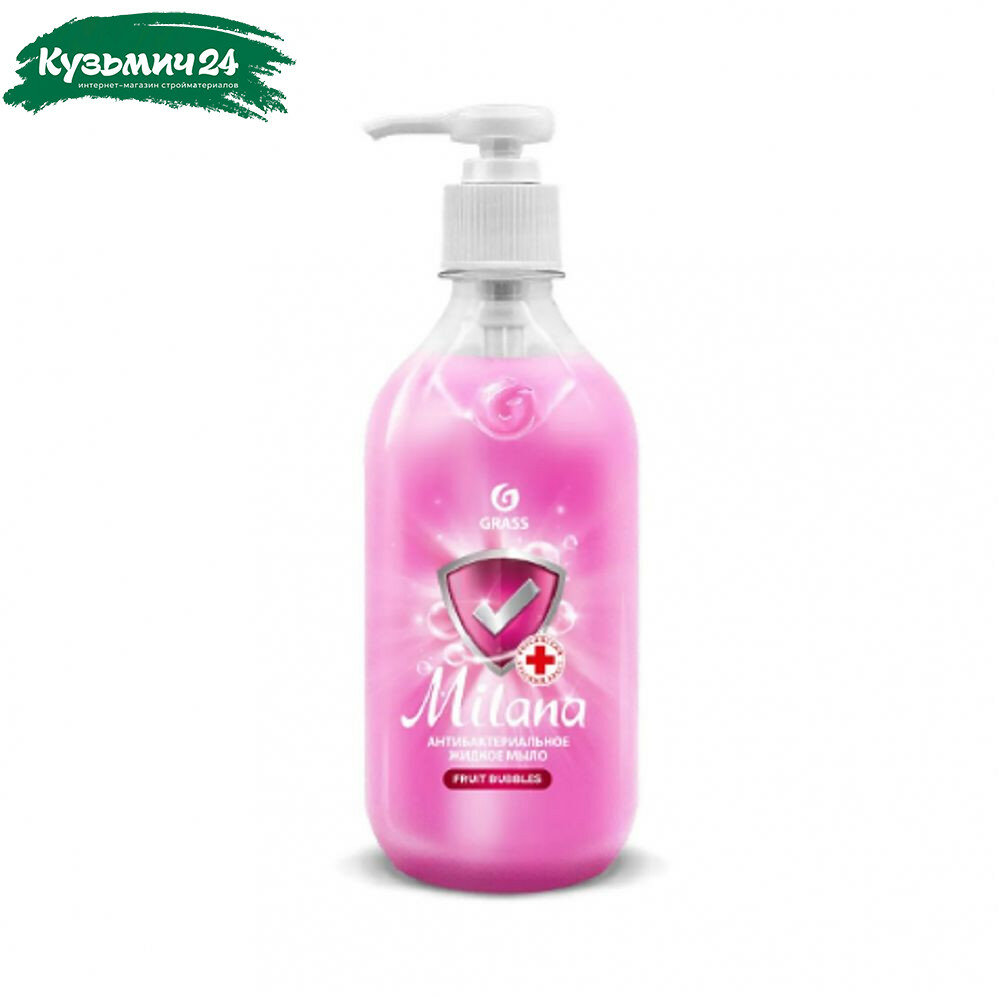 Жидкое мыло милана FRUIT BUBBLES антибактериальное с дозатором 0.5 л