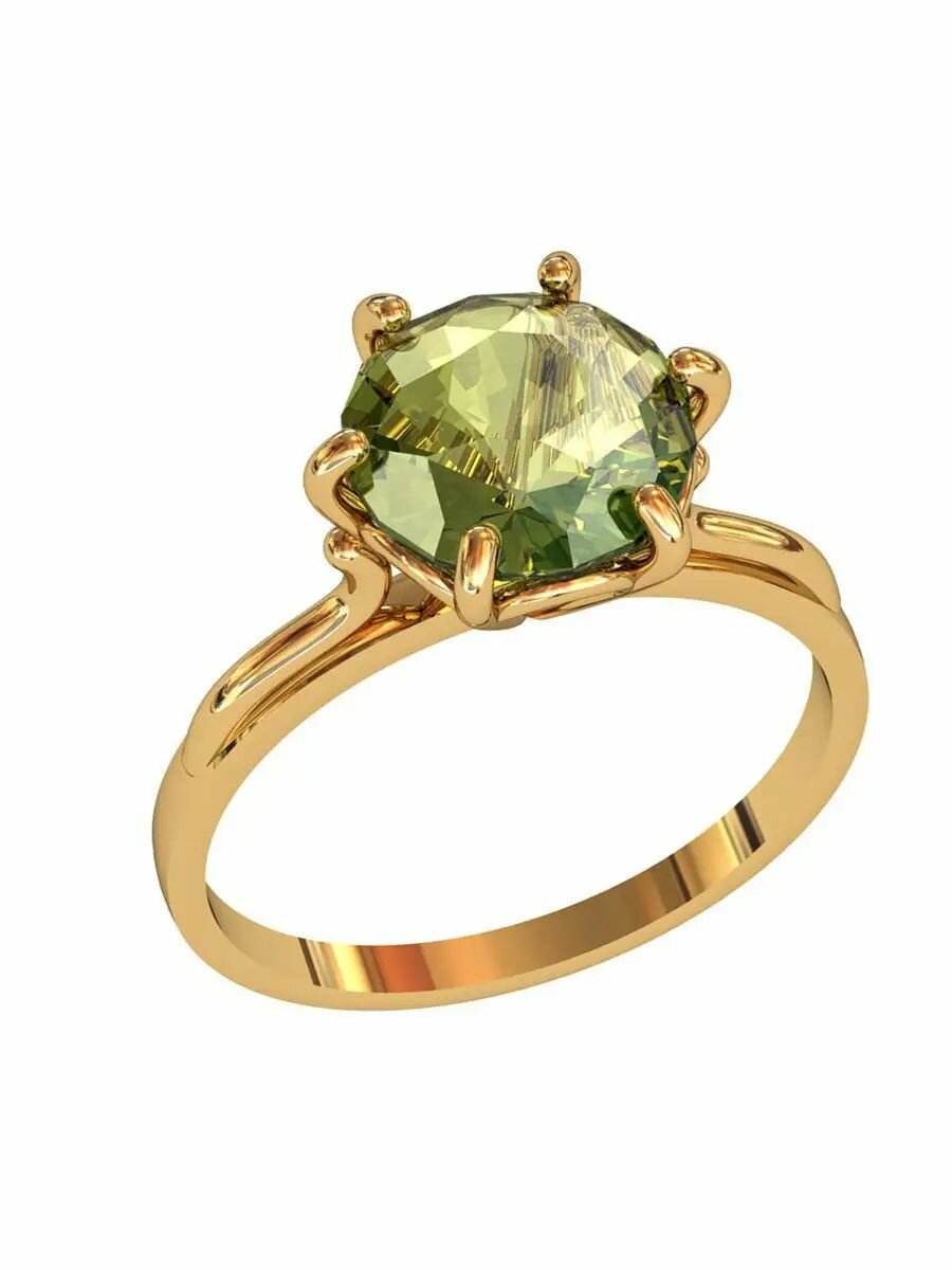 Кольцо тонкое, серебро, 925 проба, султанит синтетический