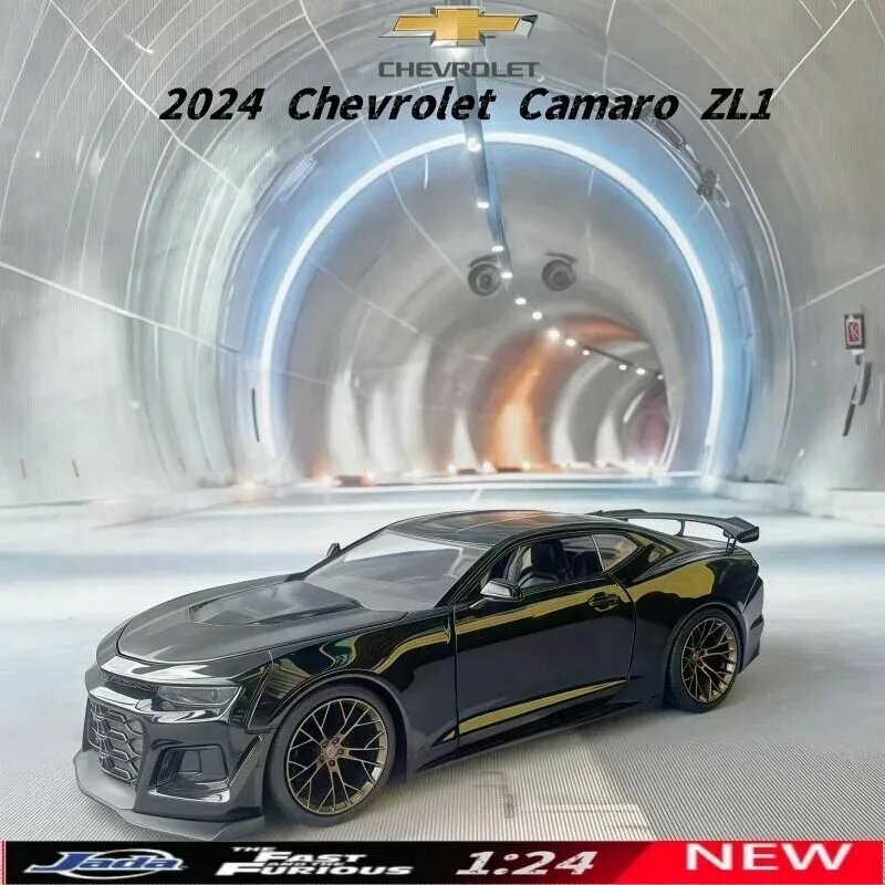 JADA 1:24 Black Rare 2024 Chevrolet CAMARO Zl1 Alloy Model Коллекция моделей автомобилей как подарок для детских игрушек