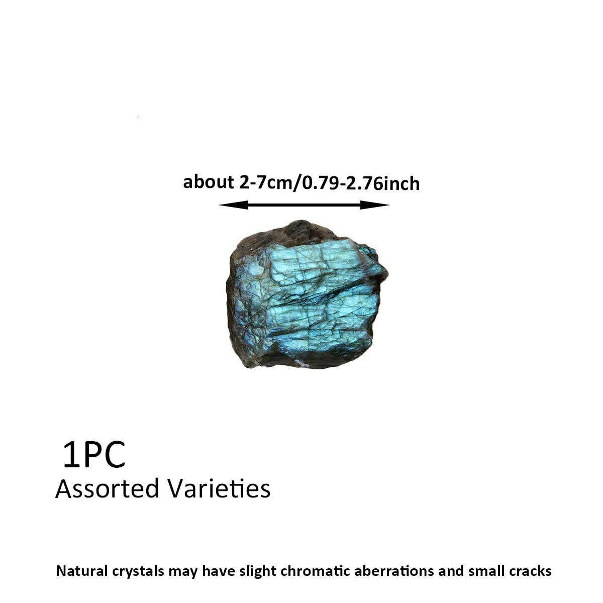 1 Шт, Натуральный Необработанный Кристалл Лабрадорита, Расширенный Кварцевый Минеральный Образец