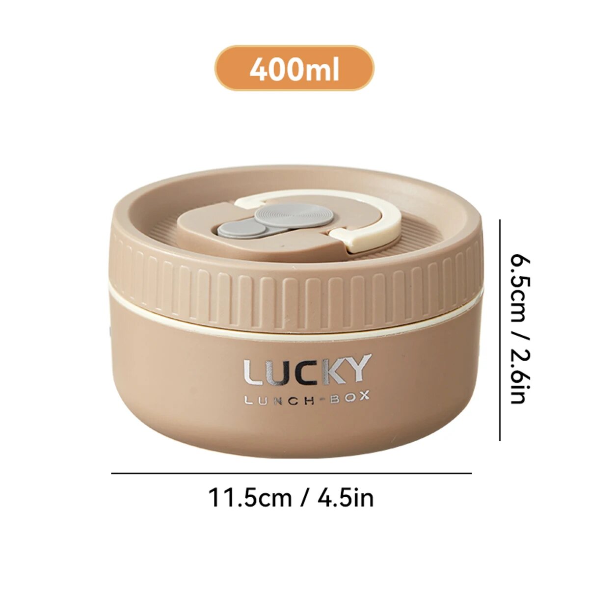 Ланч-бокс Lucky 400мл, Brown