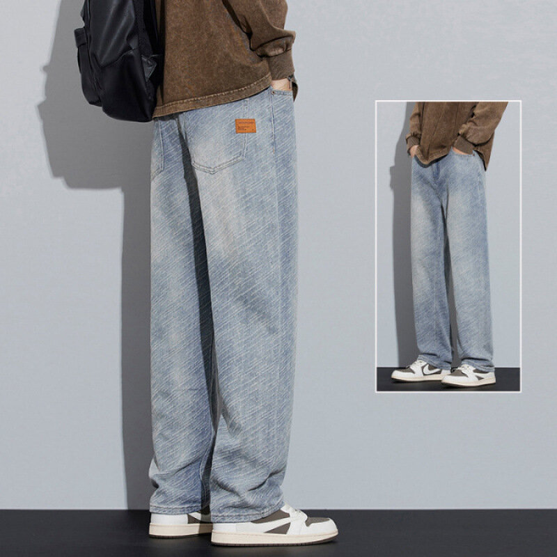 Слим тапер KLQ Круто Модные звездные узоры мягкие KLQ мужские новинки широкие штаны американские хайстрит ретро, Размер_28