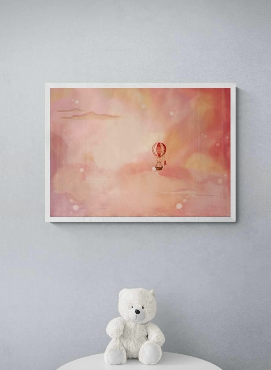 Картина авторская интерьерная Воздушный шар 60х50 см