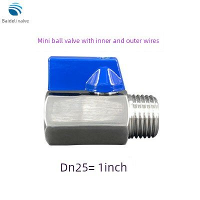 Мини-шаровой кран из нержавеющей стали 304, мини-шаровой кран из внутренней и внешней проволоки, небольшой шаровой кран