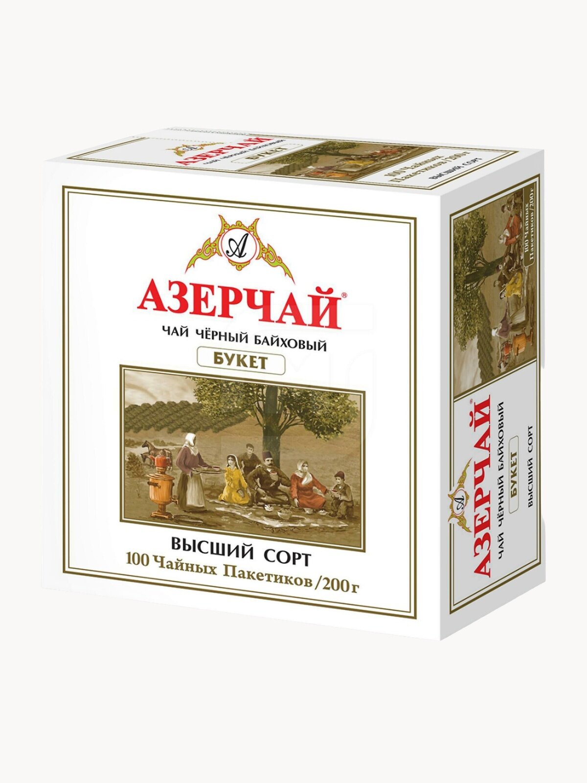 Чай черный байховый Азерчай Букет в пакетиках, 100 пакетиков