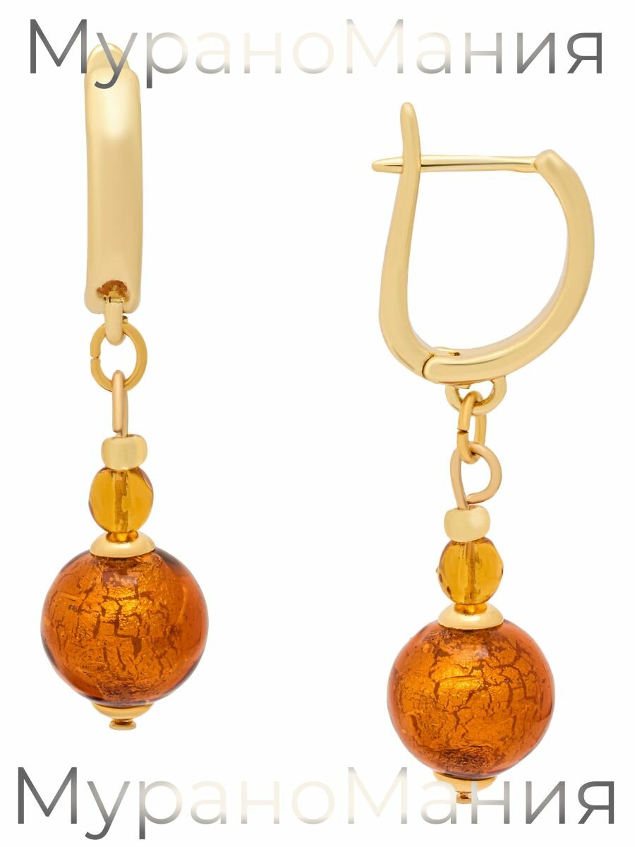 Серьги, стекло, муранское стекло