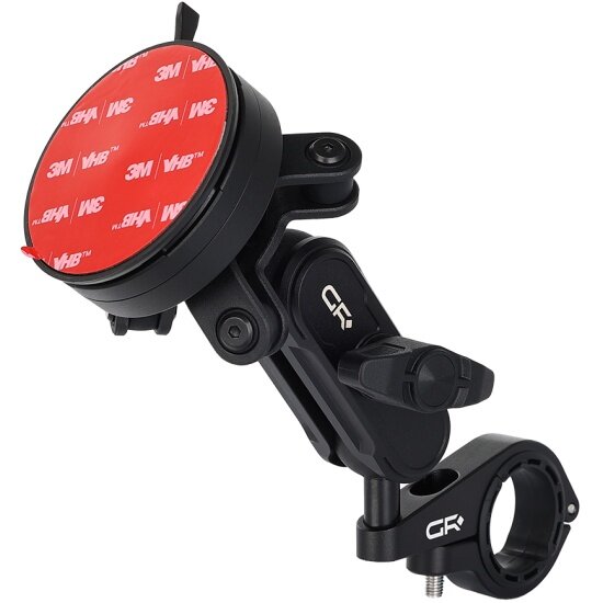 Держатель для смартфона Magssory GR-MT4 на руль с вибродемпфером и угловым креплением, чёрный