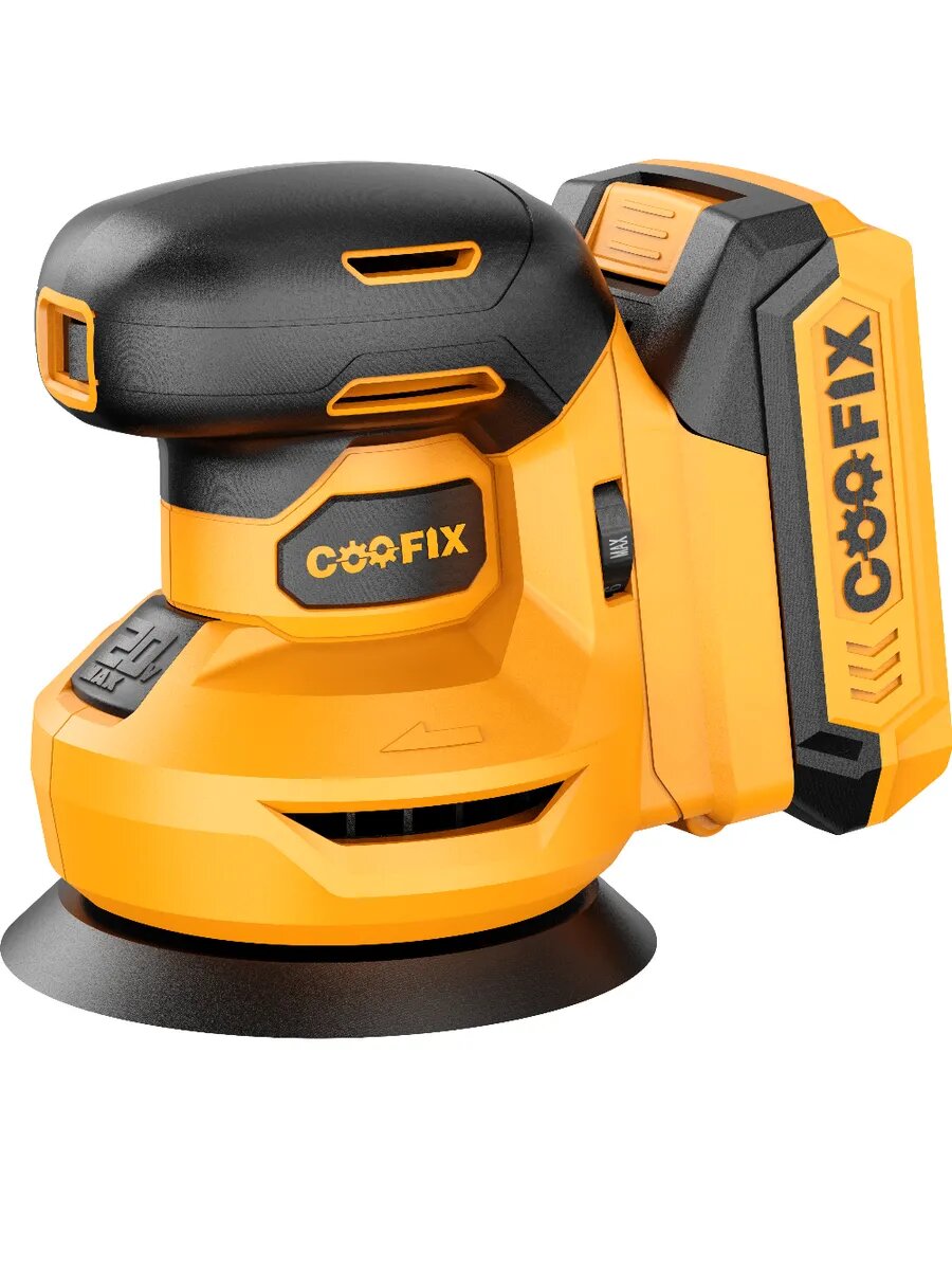 Шлифовальная машина Coofix CF-CES001, 125мм, регулировка скорости 6000-12000, работа от аккумулятора