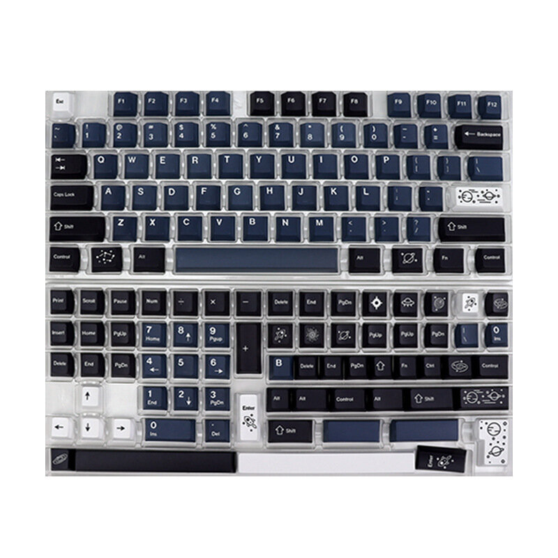 Набор клавиатурных накладок GMK GALAXY 143 клавиш из ПБТ с тепловой сублимацией и высокой поверхностью для механических