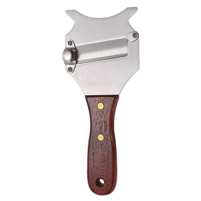 430 Нержавеющая сталь, ручка из трюфельного дерева, черный слайсер для трюфелей, кухонный инструмент, терка для сыра и шоколада