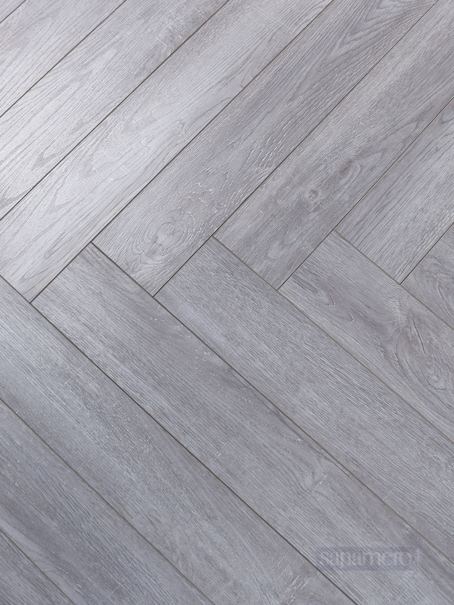 Ламинат ёлочка Woodstyle Arrow 105 Дуб Певенси, Серый, 22 шт/уп.