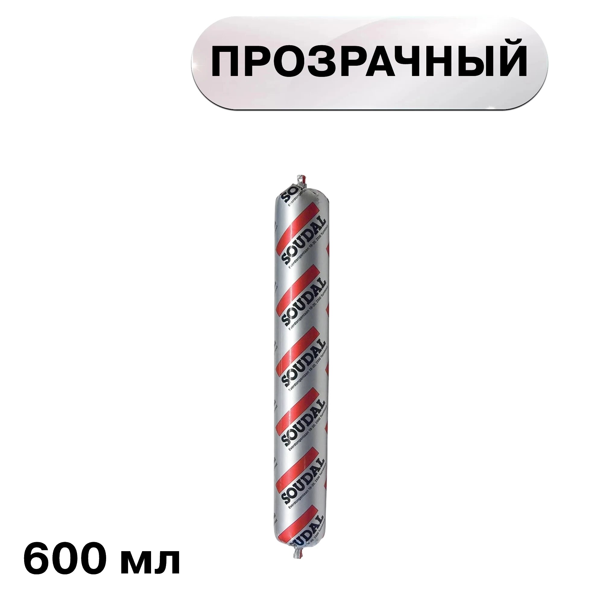 Герметик силиконовый нейтральный Soudal Silirub 2F прозрачный 600 мл Soudal 158935