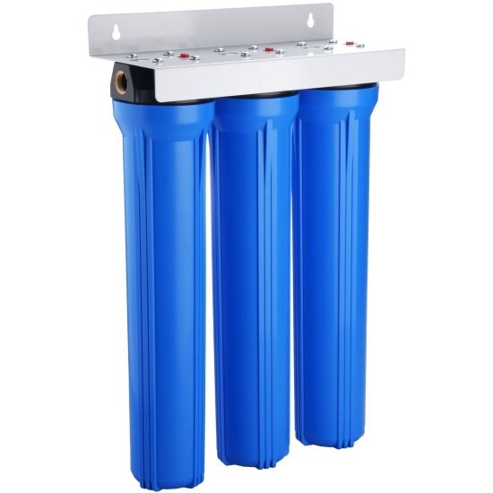 Корпус фильтра Гейзер С25 20SL 3/4" синий, тройной на раме