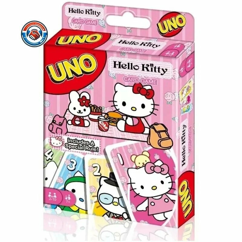 UNO Hello Kitty, новая семейная карточная игра для детей и взрослых, весёлая настолка на 2-10 человек, подарок на праздник