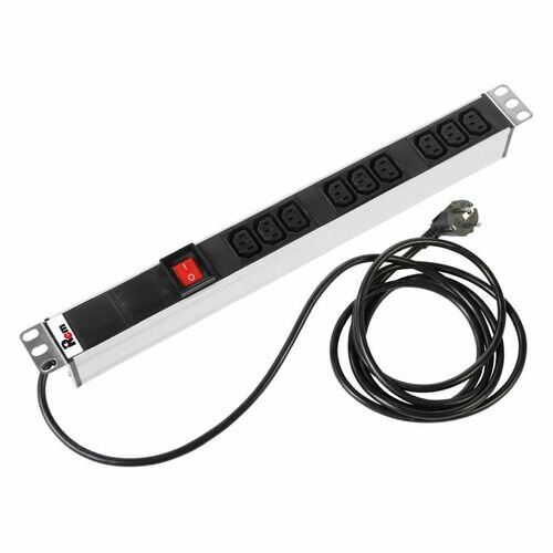 Блок распределения питания Rem (R-16-9C13-V-440-3) гор. размещ. 9xC13 базовые 16A Schuko 3м