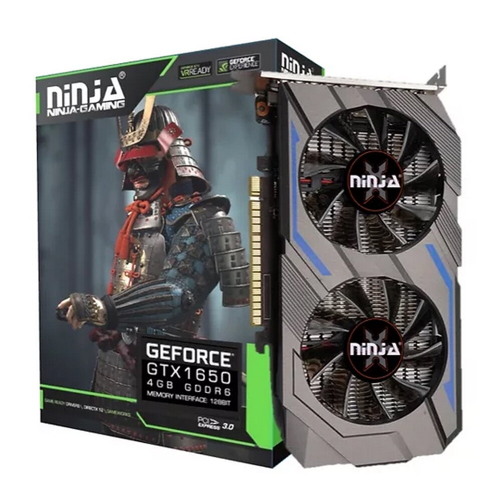 Видеокарта Ninja GTX1650 уц-2 4GB 128bit GDDR6 DVI DP HDMI 2FAN RTL