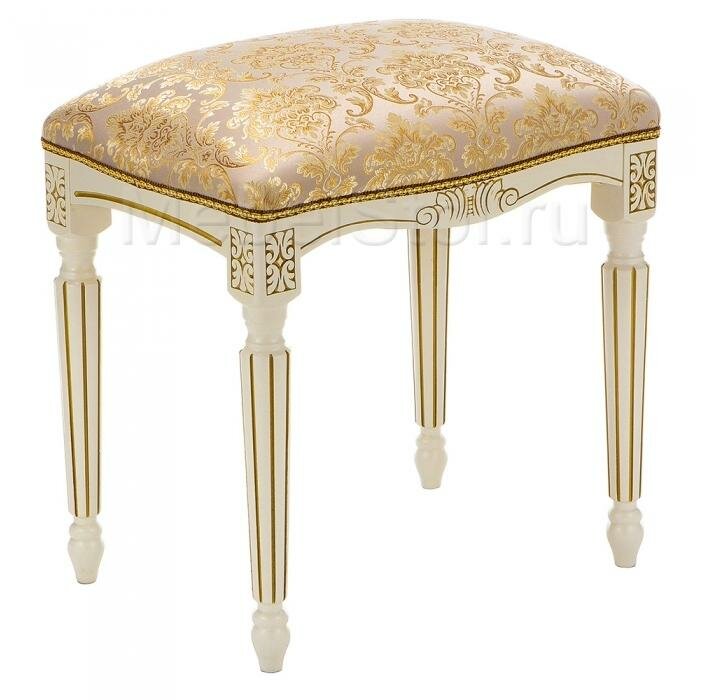 Банкетка Woodville Беттино Патина золото/Бежевый Размеры: Высота 520мм Глубина 370мм Ширина 490мм