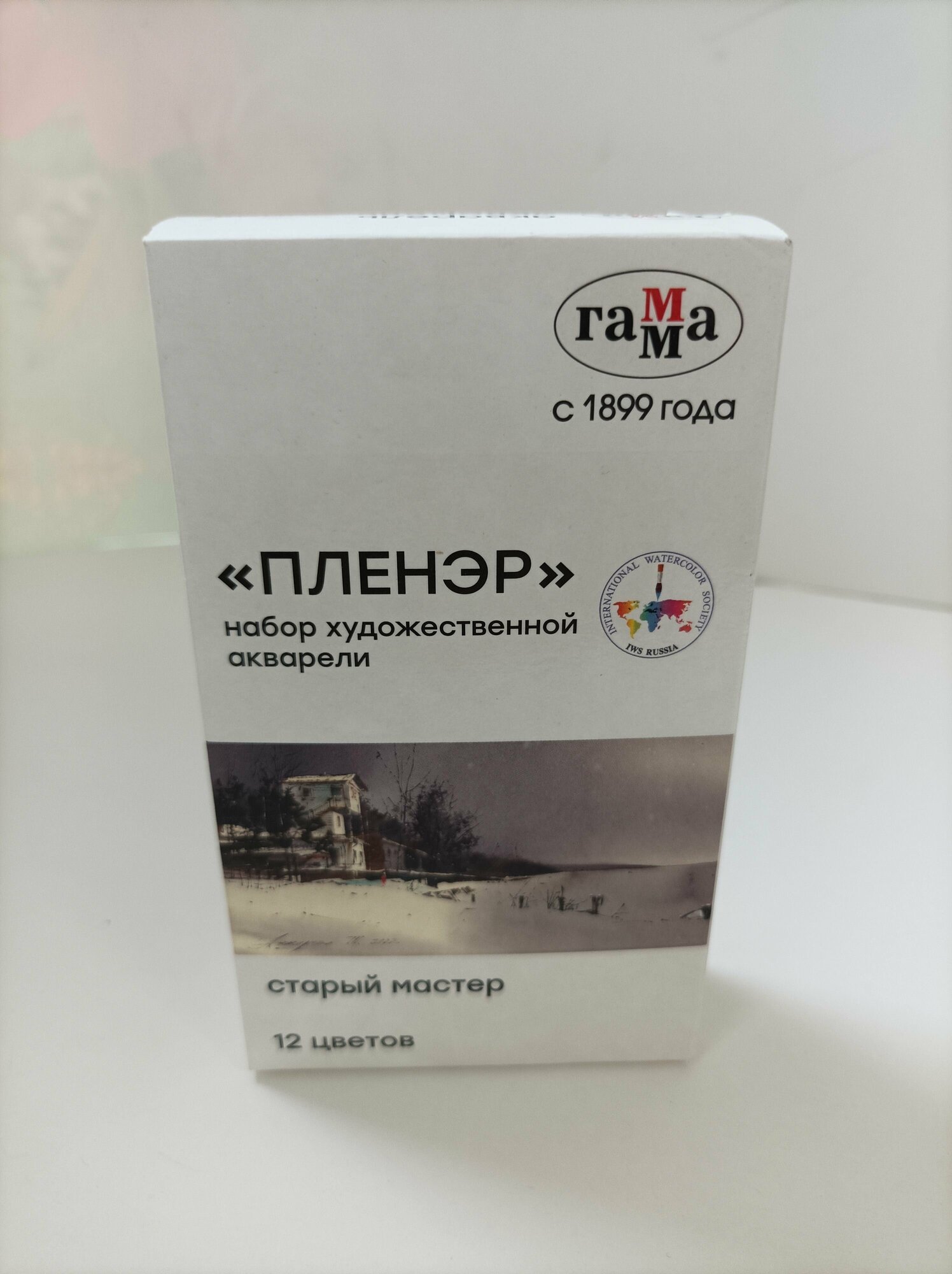 Краски акварельные Старый мастер Пленэр 12 цвета 2.6мл металлический пенал