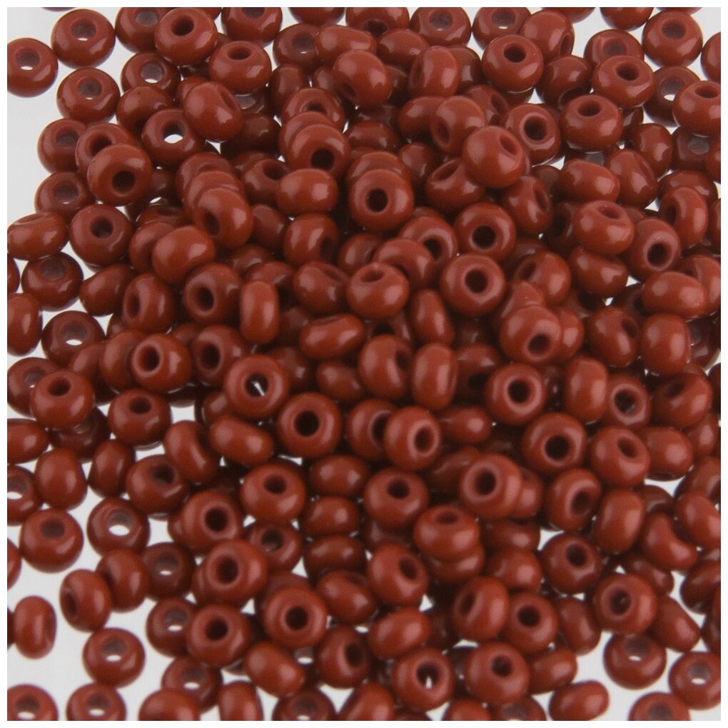 Бисер для рукоделия 50 г Чехия Gamma круглый 3 10/0 2.3 мм C125 коричневый (13600)