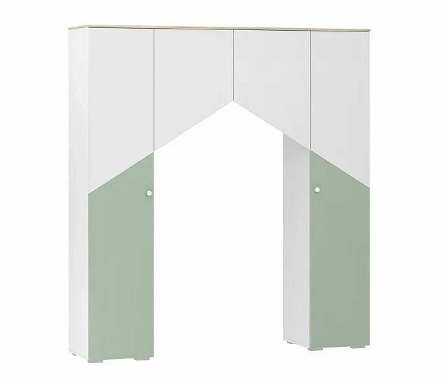 Шкаф комбинированный Сильва Банни НМ 041.45 Макарун (ПВХ), Белый (КМ)/Дуб сонома