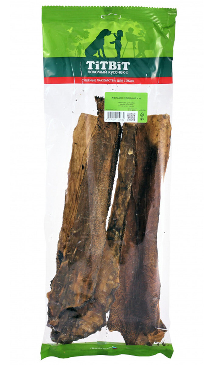 Лакомство TIT BIT для собак желудок говяжий XXL (1 шт х 4)