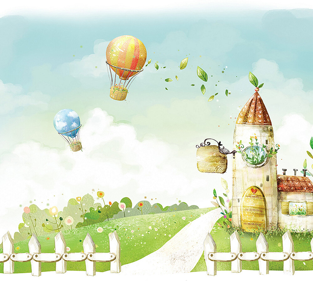 Фотообои Divino Decor "Воздушные шары" В-027 300*270 фактура холст