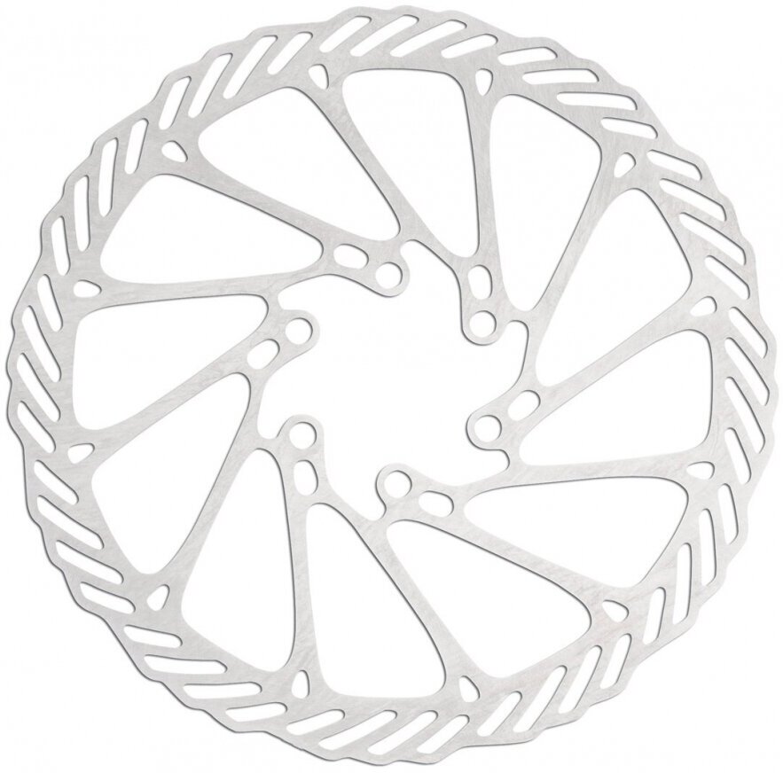 Тормозной диск велосипеда (ротор) 180мм CLARKS CL-180 для дисковых тормозных систем, под 6 болтов, нержавеющая сталь