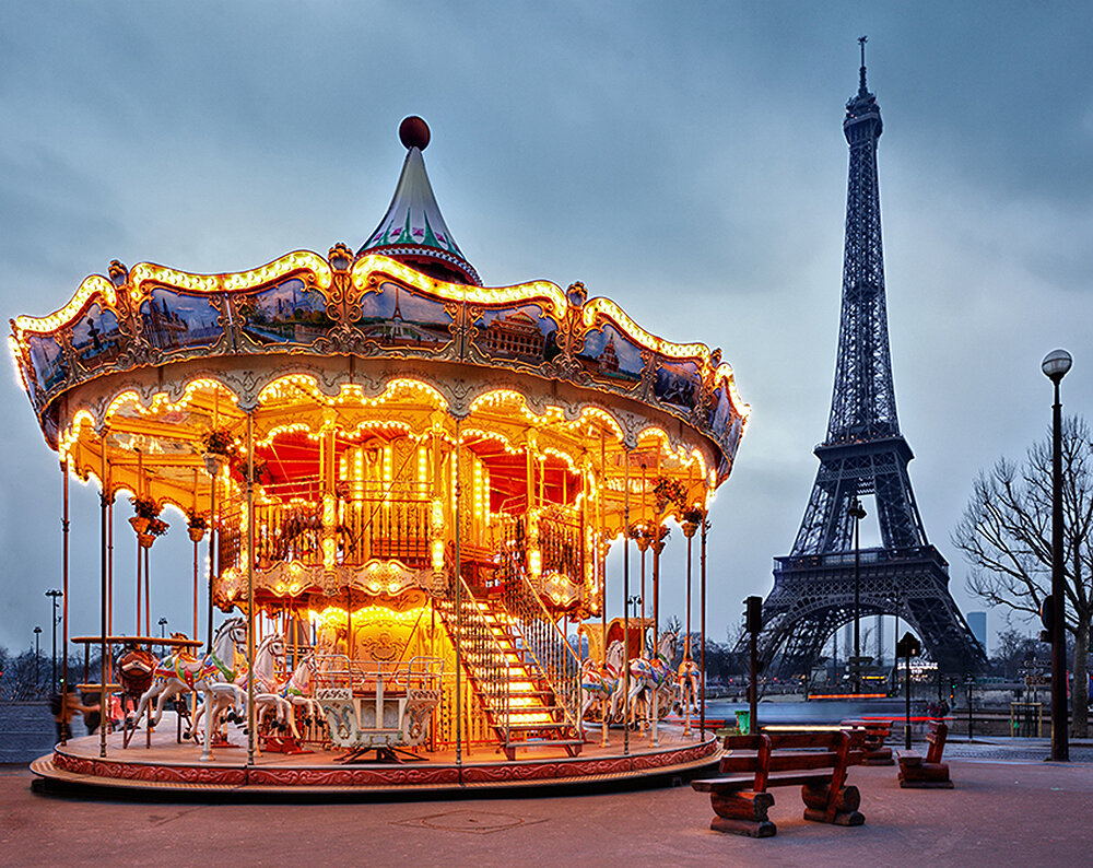 Фотообои Divino Decor "Карусель" С-061(Б-061) 300*238 фактура холст