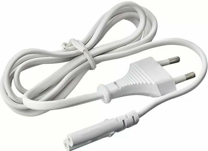 Сетевой шнур 1,1 м силовой с вилкой белый