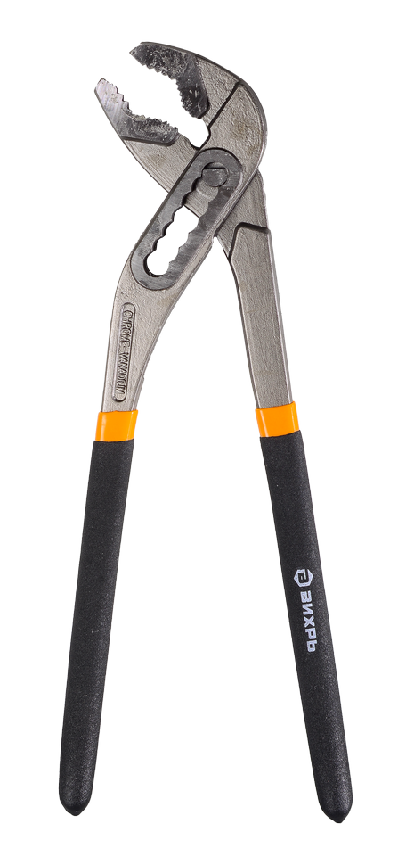 Клещи переставные Вихрь, 300 мм, обливные рукоятки, 4.6 см между губками