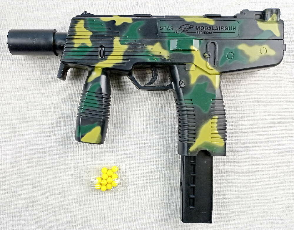 Автомат (длина 25 см) STAR MODALAIRGUN с пульками в пакете