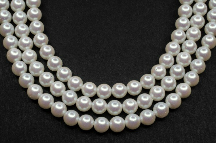 Жемчуг Preciosa Maxima, цвет pearlescent white, 5мм, 704-056, 10шт
