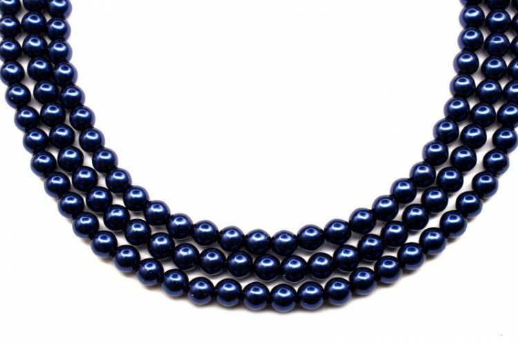 Жемчуг Preciosa, цвет 70438 синий, 4мм, 10шт