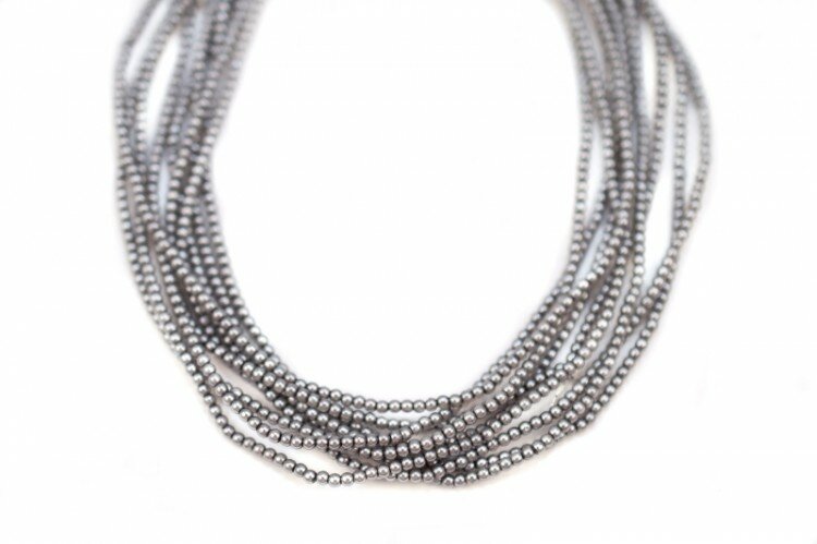 Жемчуг Preciosa, цвет 70444 серый, 2мм, 10шт