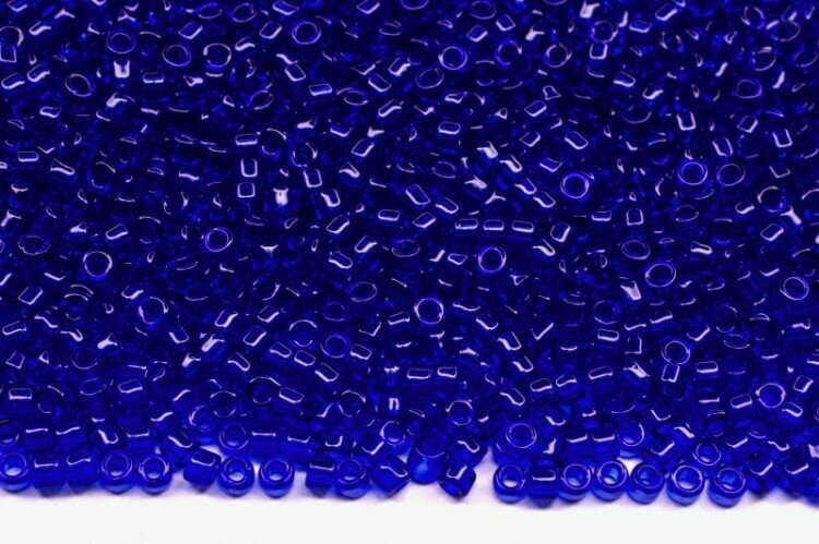Бисер японский TOHO Treasure цилиндрический 11/0 #0008 кобальт, прозрачный, 5 грамм